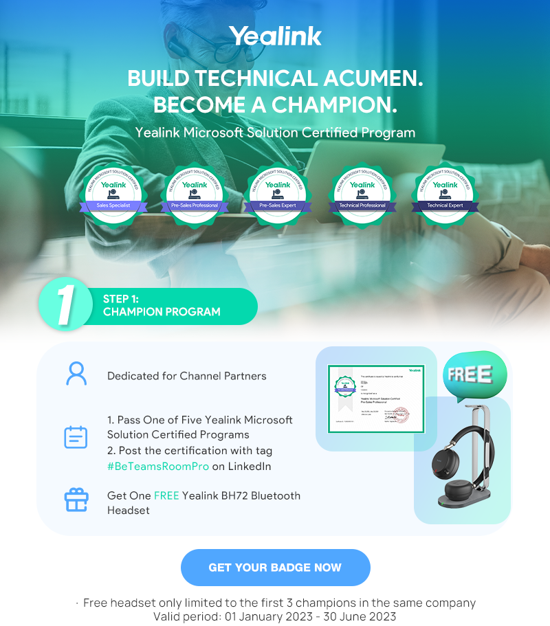 Yealink MTR Deal Reg Incentive Program