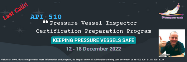 API 510 Pressure Vessel Inspector - Dec 2022-last