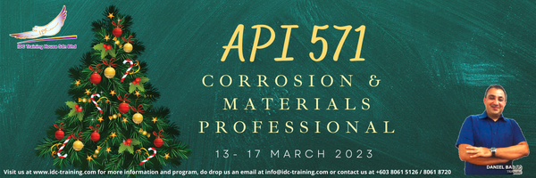 API 571 CORROSION & MATERIALS PROFESSIONAL