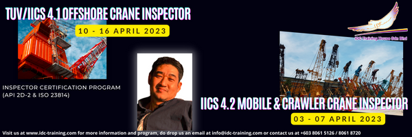 Offshore and Mobile Crane Inspector - April 2023